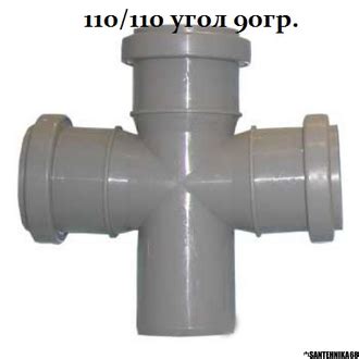 Крестовина для канализации Политэк 110х110х110 110х50х110 под 45, 90гр ...