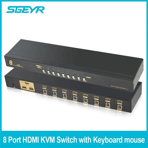 8 Port Hdmi Switch Sgeyr Kvm Switcher Usb Hdmi Kvm Switch Support 1080p 3d Push Buttonhot Key