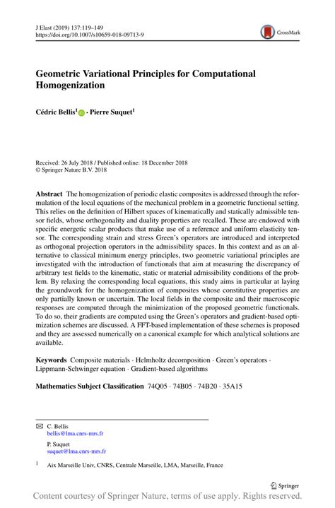 Geometric Variational Principles For Computational Homogenization