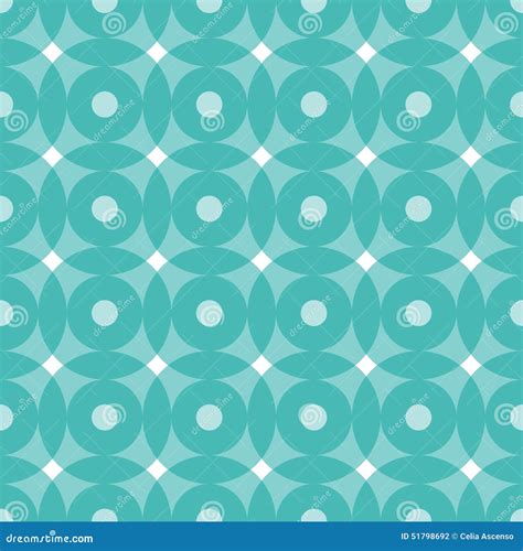 Geometric Circles Seamless Background Pattern Stock Illustration