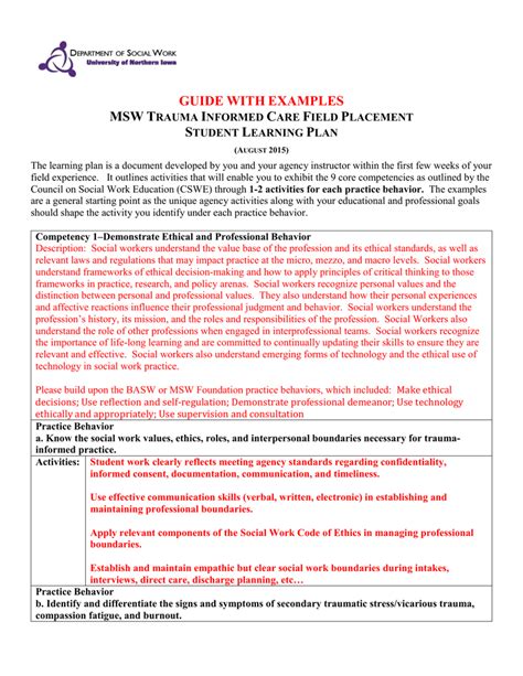 Guide With Examples Msw