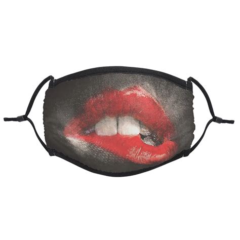 레드 립스틱 입 마스크 워셔블 프린트 입 페이스 마스크 코튼 크로스 통기성 보호 커버 마스크 남성 여성용마스크 Aliexpress