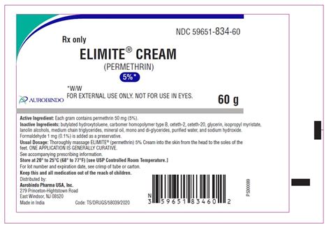 Elimite Package Insert Prescribing Information