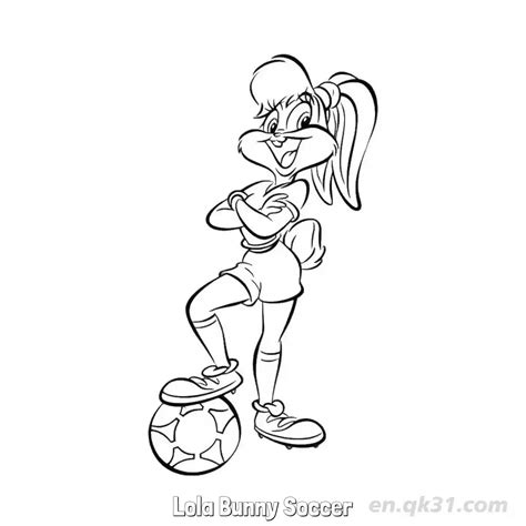 Lola Bunny Soccer Coloring Page Free Printable Bugs Bunny Pdf