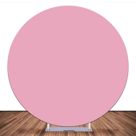 Custom Round Backdrop Cover Fantasy Blush Pink Solid Color Backdrop Lx