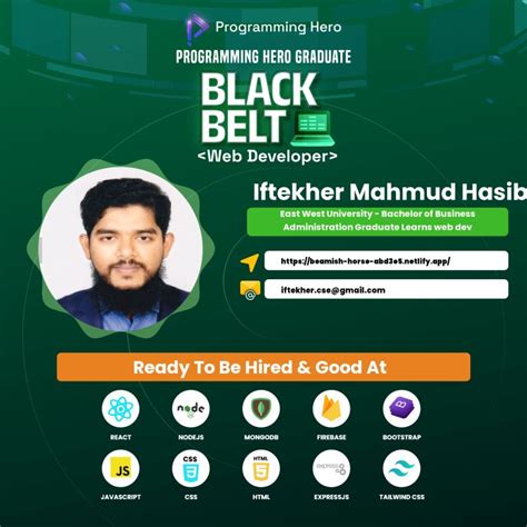 Iftekher Mahmud Hasib On Linkedin Career Certification Webdevelopment