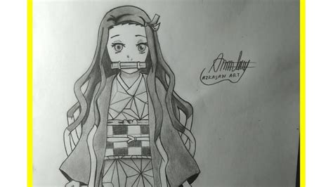 Drawing Nezuko Kamado Demon Slayer Easy Youtube