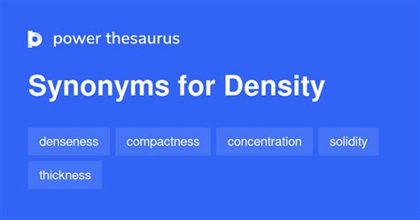 Density Synonyms 963 Similar Words And Phrases