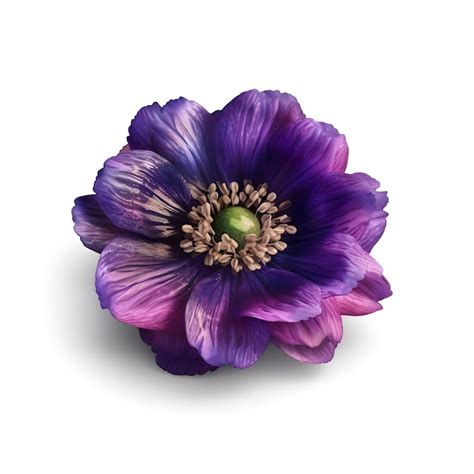 Premium Ai Image Purple Poppy Flower Isolated On White Background With Clipping Path