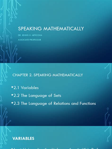 speaking mathematically variable pdf