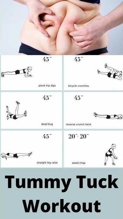 Tummy Tuck Workout At Home Youtube