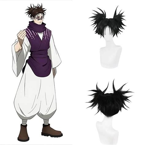 Anime Jujutsu Kaisen Choso Cosplay Synthetic Hair 14 Inch Black Double
