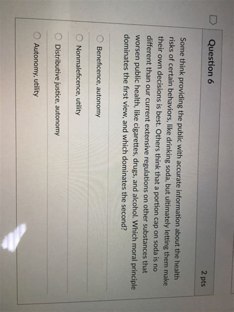 Solved D Question 6 2 Pts Some Think Providing The Public