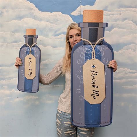 Giant Mdf Drink Me Bottle Alice In Wonderland Sign Wedding Party Photo