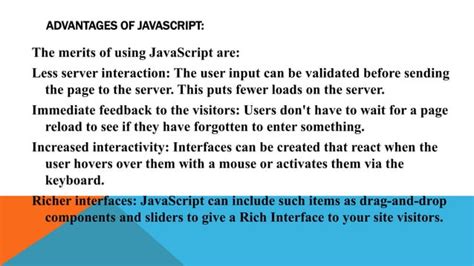 Introduction To Java Script Pptx