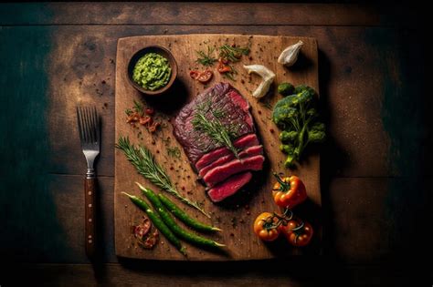 Premium Photo Cooked Hot Medium Rare Ribeye Steak On Wooden Board Steam From Meat Grilled