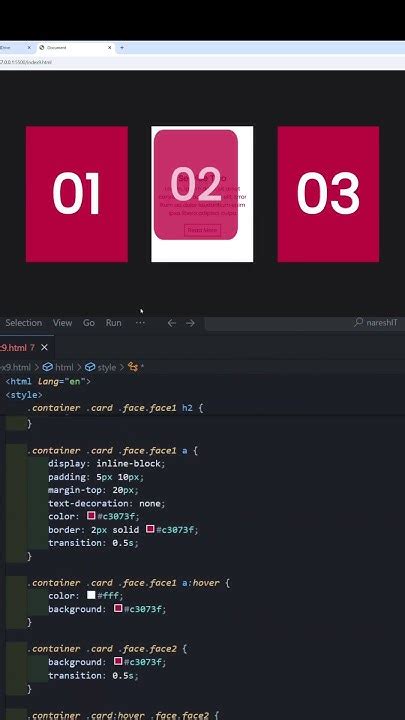 Hover Effect Of Card Using Gsap Coding Shorts Html5 Css3 🧑‍💻💯 Youtube