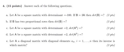 Solved Points Answer Each Of The Following Chegg