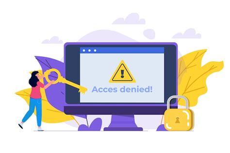 Premium Vector A Browser Window With Login Access Denied A Password