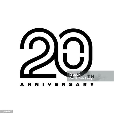 Desain Logotype Ulang Tahun Ke20 Ilustrasi Stok Unduh Gambar Sekarang