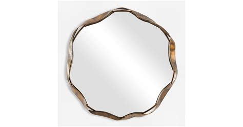 Uttermost 08225 Catch The Wave 41 Diameter Circular Flat Accent Mirror