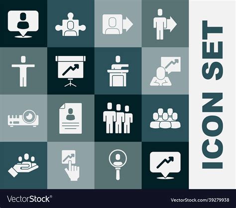 set graph schedule chart project team base vector image
