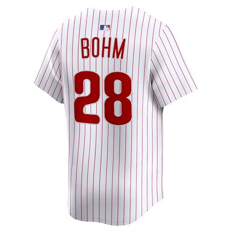Mens Philadelphia Phillies Alec Bohm Nike White Home Limited Player Jersey