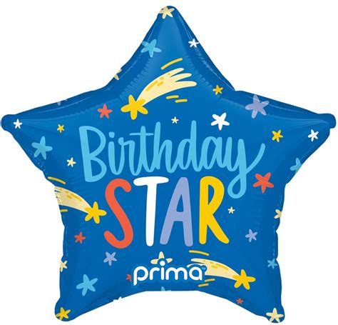 Prima Star Birthday Star 9 Inch Foil Balloon 6ct Toy World Inc