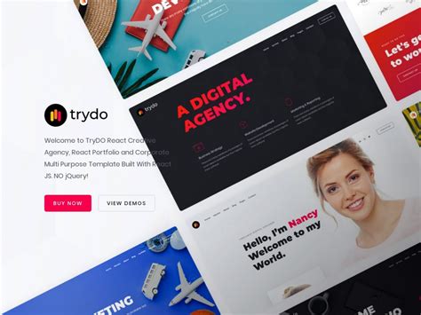Plantilla HTML CSS Premium React Creative Agency React Portfolio And Corporate Multi Purpose