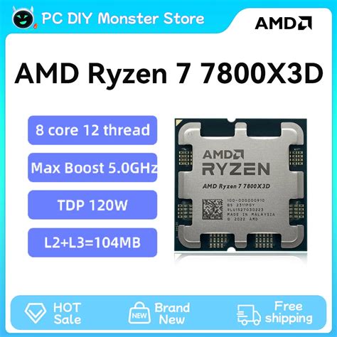 New Amd Ryzen 7 7800x3d Cpu Ryzen Processor 8 Core