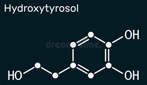 Hydroxytyrosol Molecule It Is Catechol Skeletal Chemical Formula On