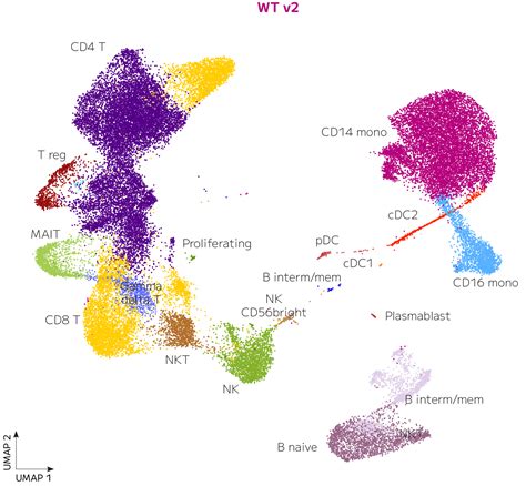 comparison of evercode™ wt v3 and evercode™ wt v2 in human immune cells