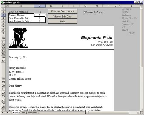 spreadsheet page excel tips mail merge without word mail merge
