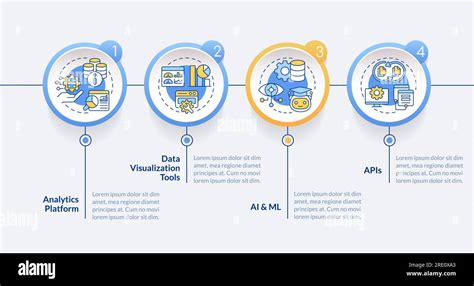 Data Democratization Layout With Linear Icons Concept Stock Vector