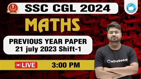 Ssc Cpo 2024 Exam Ssc Cgl 2023 Maths 21 July Shift 1 का Complete