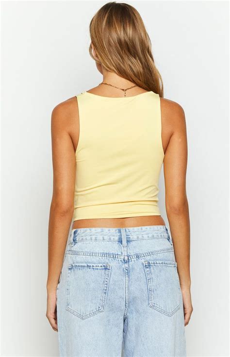 Tyrin Yellow Crop Top Shop Crop Tops By Beginning Boutique Casual