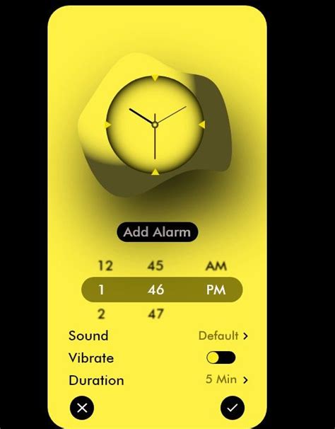 Clock Ui Design Add Alarm