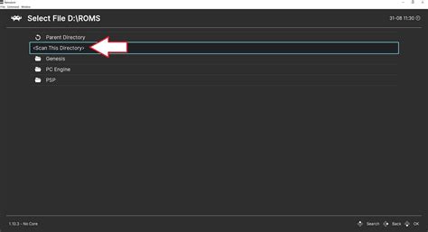 RetroArch Scan Folder