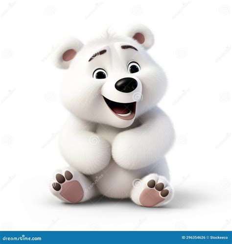 3d Pixar Bear Cartoon Character Rendering In Daz3d Style Stock Image