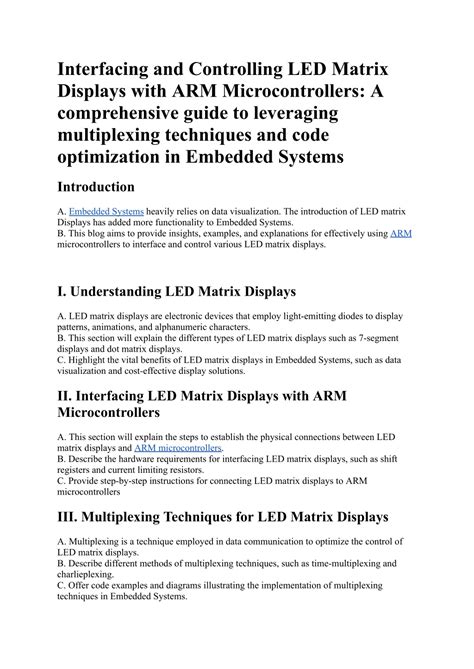 Ppt Interfacing And Controlling Led Matrix Displays With Arm