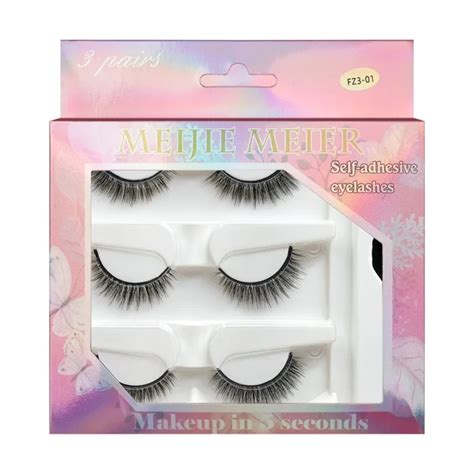 3 Pairs Self Adhesive Eyelash Set No Glue Needed Lash Applicator