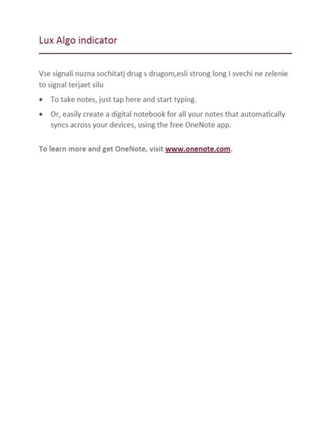 Lux Algo Indicator Pdf Computers