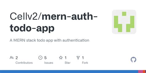 Github Cellv2mern Auth Todo App A Mern Stack Todo App With