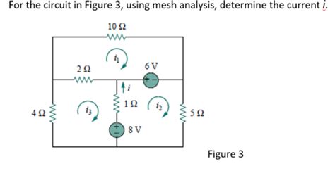 Solved For The Circuit In Figure Using Mesh Analysis Chegg