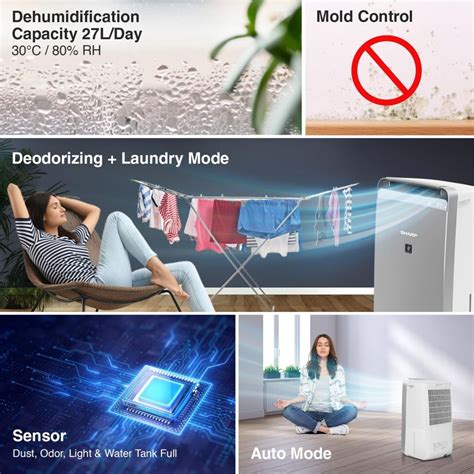Buy Sharp Dw J27fm S Dehumidifier And Air Purifier With Plasmacluster