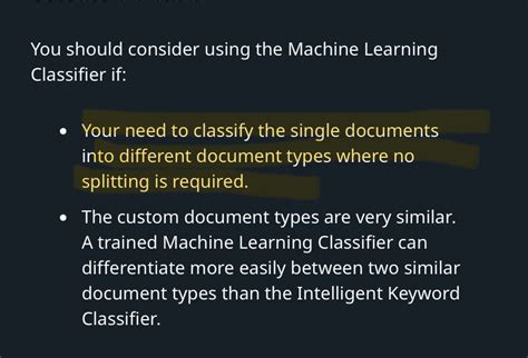 Does The Machine Learning Classifier Not Support Page Splitting