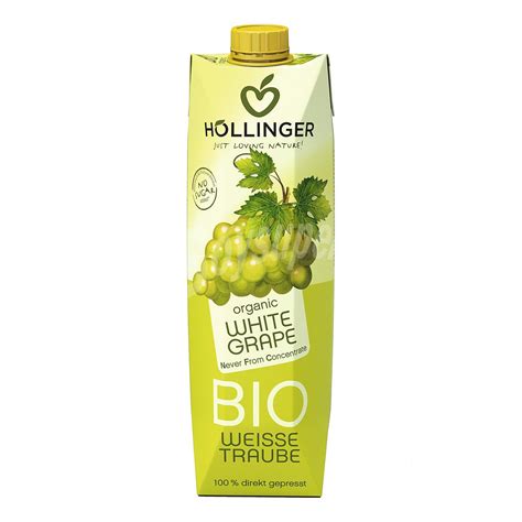 Hollinger Bio Zumo De Uva Blanca De Cultivo Ecológico Brik 1 L