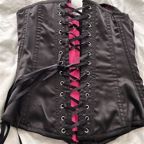 Ann Summers Womens Black Corset Depop