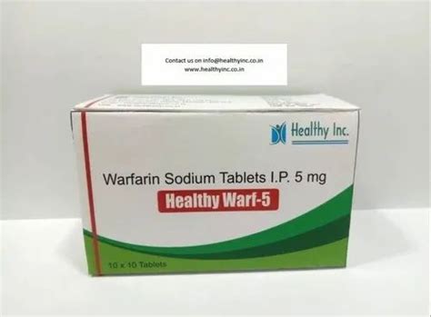 Warfarin Tablet 5 Mg Coumadin वेरफेरिन सोडियम Healthy Inc Mumbai