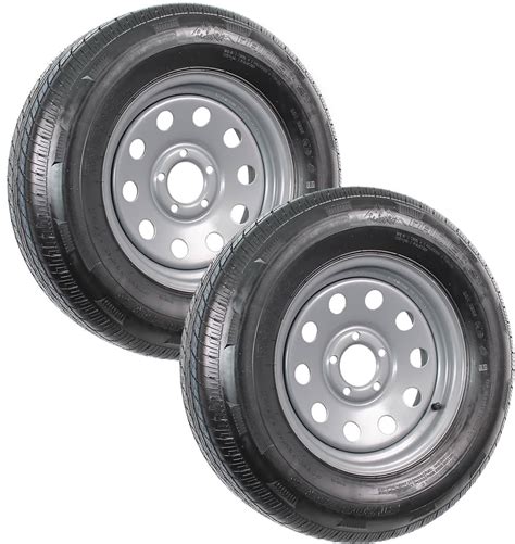 5 Lug White Spoke Trailer Wheel Ecustomrim 2 Pack Trailer Tire And Wheel